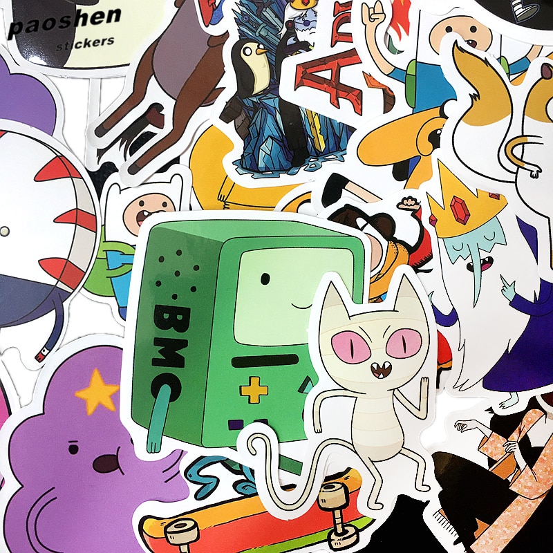 30pcs-Adventure-Time-Cartoon-Pvc-Waterproof-Sticker-For-Luggage-Wall ...