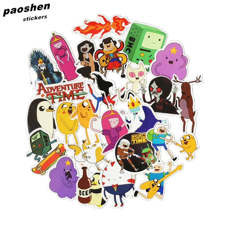 30pcs-Adventure-Time-Cartoon-Pvc-Waterproof-Sticker-For-Luggage-Wall ...