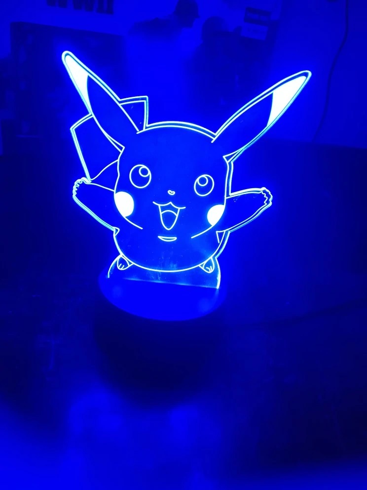 Pikachu Happy Colour Changing 3D Light – ZNAnime.com